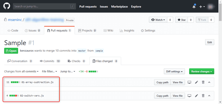 GitHub の Pull Request の差分から変更されたファイル名一覧を抜き出す | MSeeeeN